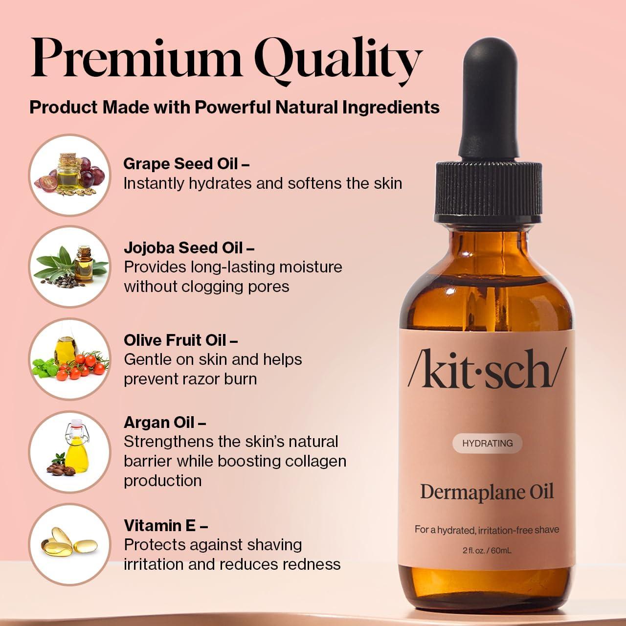 Kitsch Dermaplane Face Oil with Jojoba & Argan Oil – Hydrating Facial ...